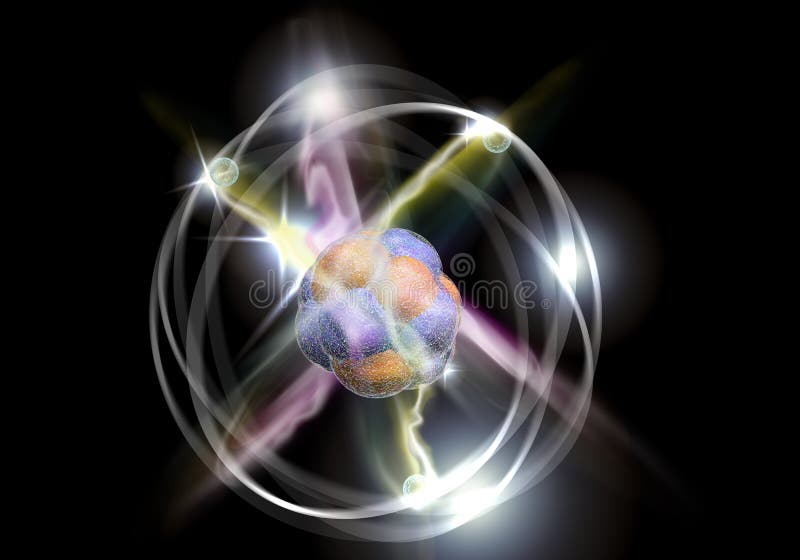 Atom Particle stock illustration. Illustration of fission - 65672883