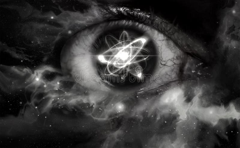 Atom Particle Eyes stock photo. Image of cosmic, orbit - 60222990