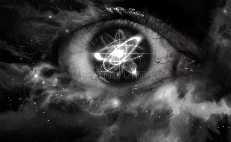 Atom Particle Eyes stock photo. Image of cosmic, orbit - 60222990