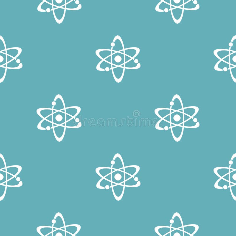 Atom pattern seamless blue stock vector. Illustration of nucleus ...