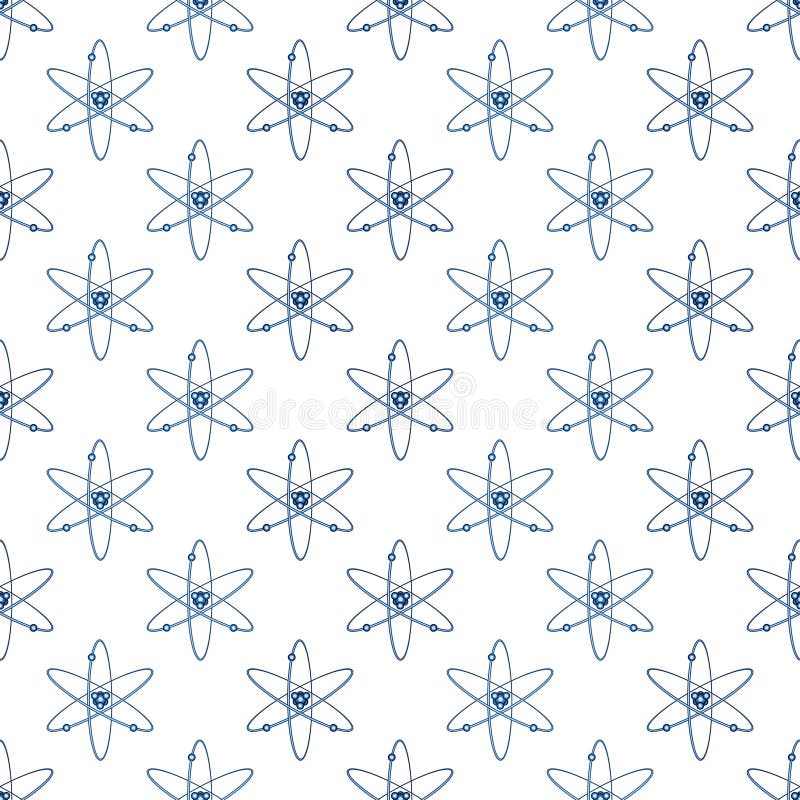 Atom pattern stock vector. Illustration of emblem, monochrome - 46521219