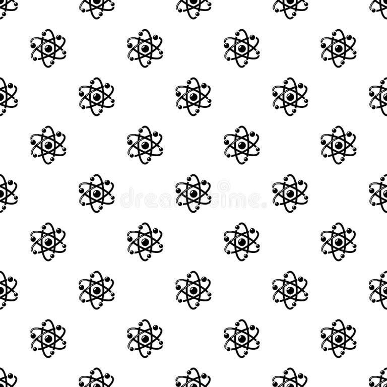Atom Pattern Vector Seamless Stock Vector - Illustration of electric ...