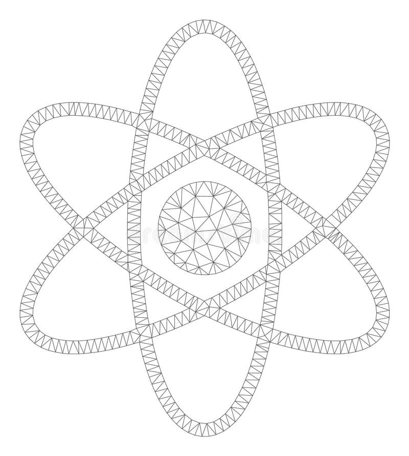 Atom Polygonal Frame Vector Mesh Illustration Stock Vector ...