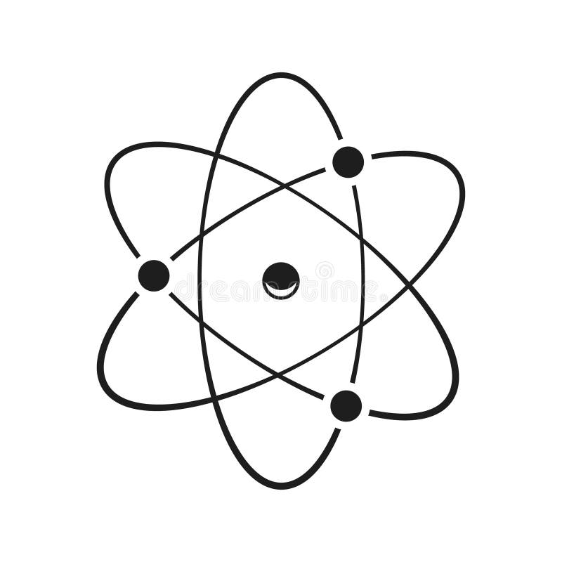 Atom or Proton Nucleus, Science Technology, Molecular Sign Symbol ...