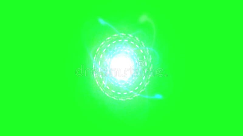 Atom rays on green screen stock footage. Video of effect - 340273450