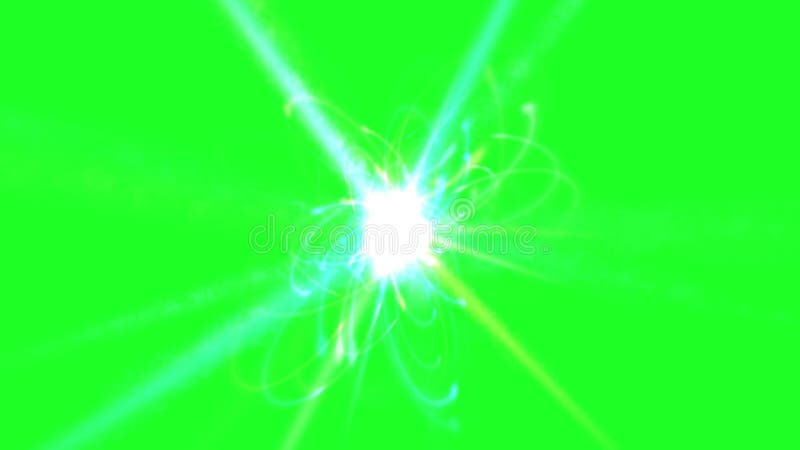 Atom rays on green screen stock footage. Video of element - 335659550