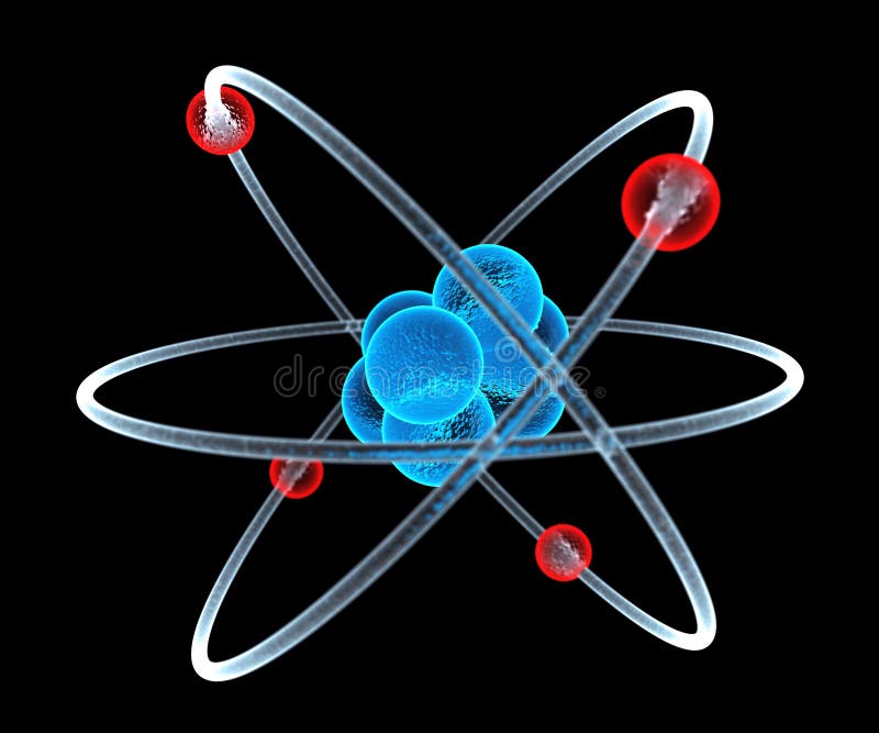 Atom stock illustration. Illustration of nucleus, nano - 57891634