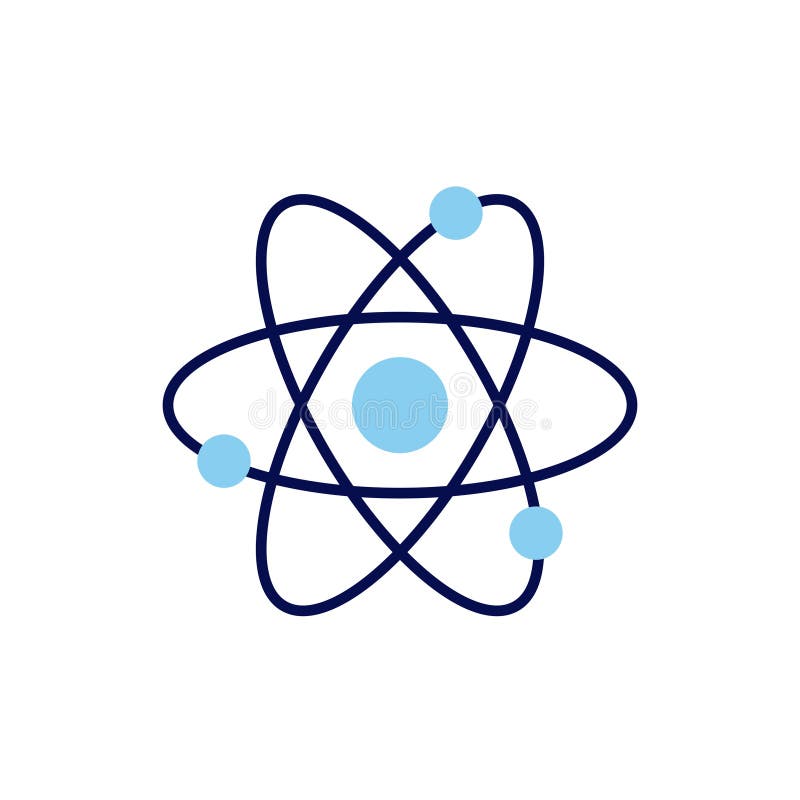 Atom Related Vector Linear Icon Stock Vector - Illustration of ...