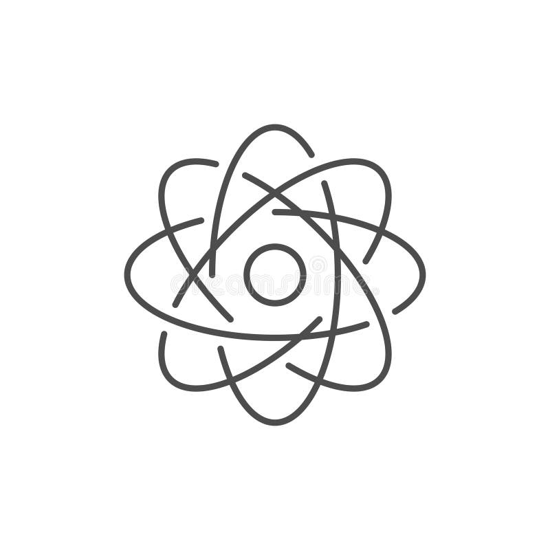 Atom Related Vector Linear Icon Stock Vector - Illustration of ...