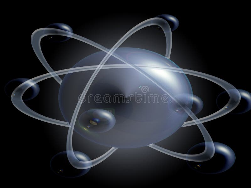 3D atoms stock illustration. Illustration of sphere, nuclear - 225977
