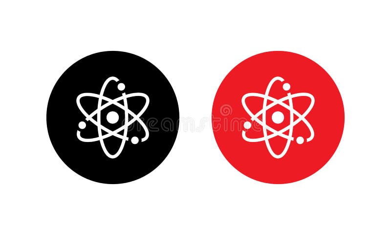 Atom, Science Lab Symbol Icon Vector in Circle Shape Stock Vector ...