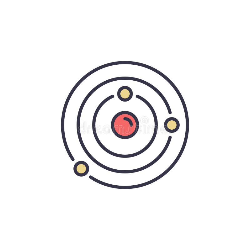 Atom Science Model Vector Concept Circle-shape Icon Stock Vector ...