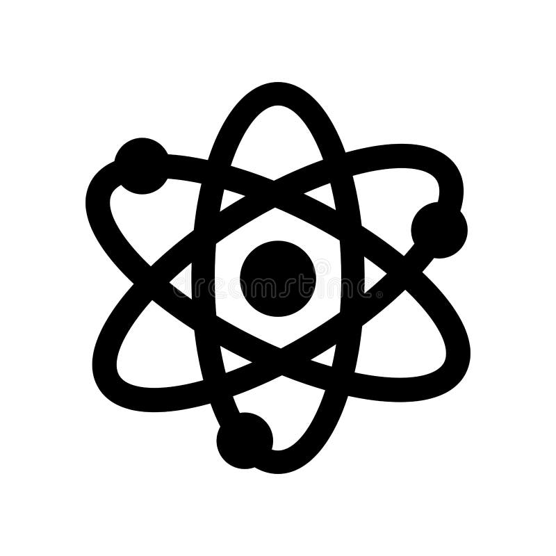 Atom science molecule stock illustration. Illustration of black - 83149049