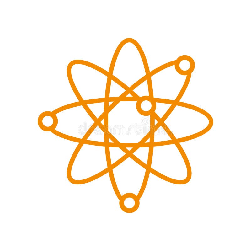 Atom Science Orbit Outline Symbol-Design-Grafik Vektor Abbildung ...
