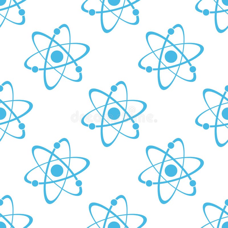 Atom seamless pattern stock vector. Illustration of sign - 51379921