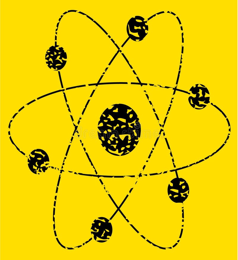 Atom sign stock vector. Illustration of chemist, ellipse - 10876682