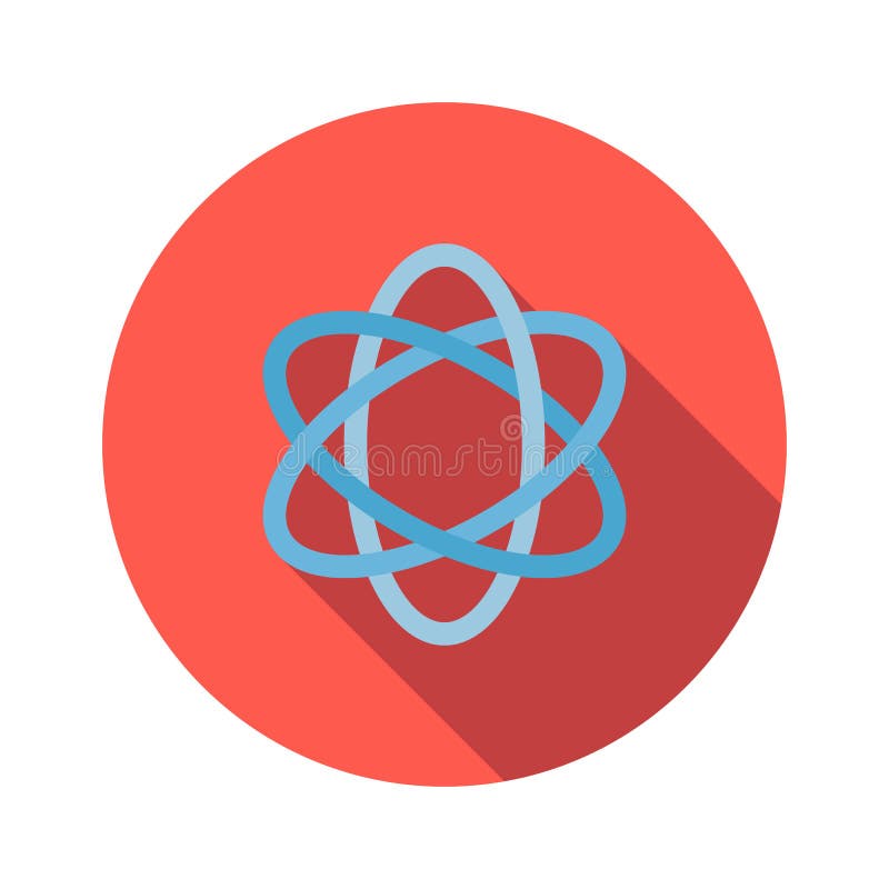 Atom sign flat icon stock vector. Illustration of concept - 79720480