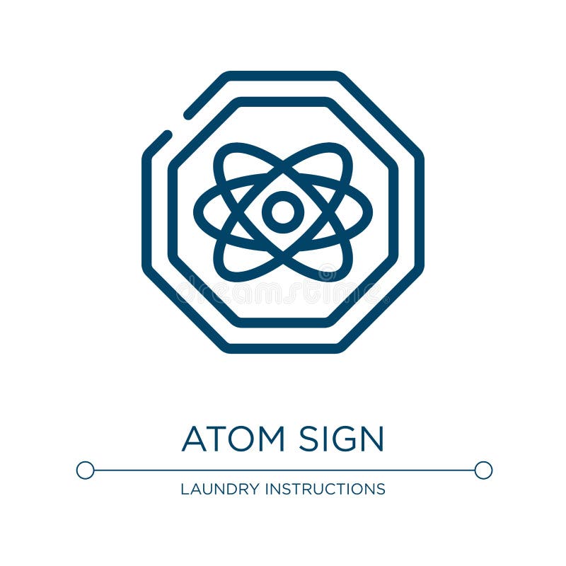 Atom Sign Icon. Linear Vector Illustration from Universal Warning ...