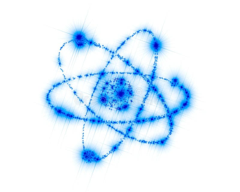 Atom sign science stars stock illustration. Illustration of ...