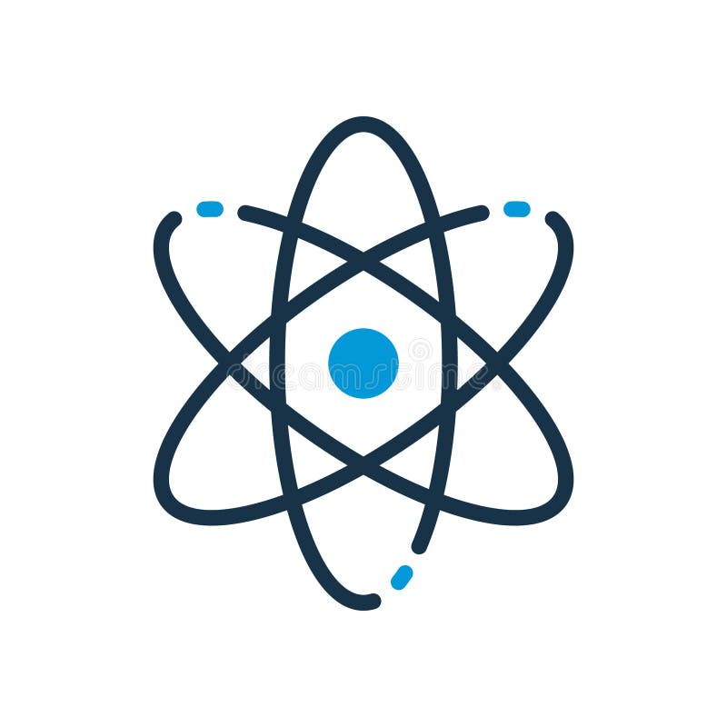 Atom Silhouette Icon Scientific Atom Symbol Sign Of Education And