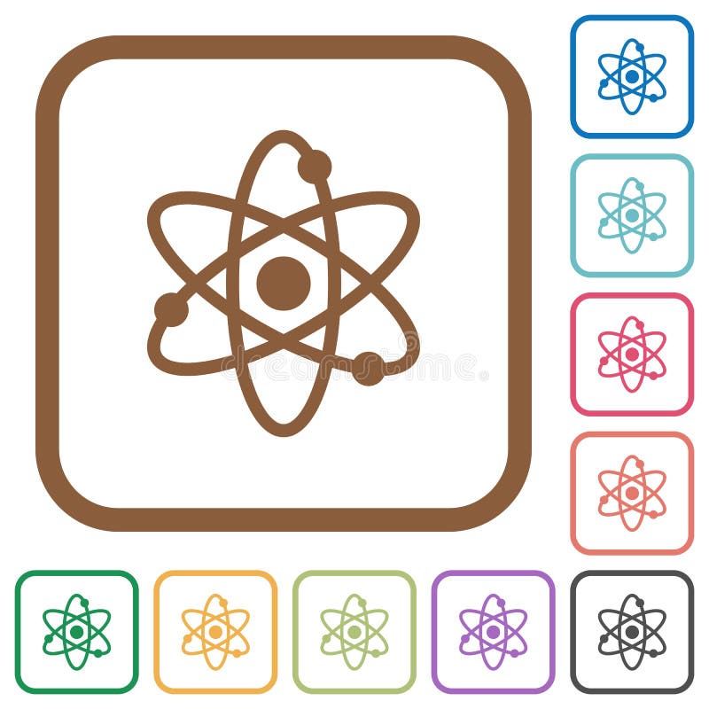 Atom Icons. Vector Illustration Stock Illustration - Illustration of ...