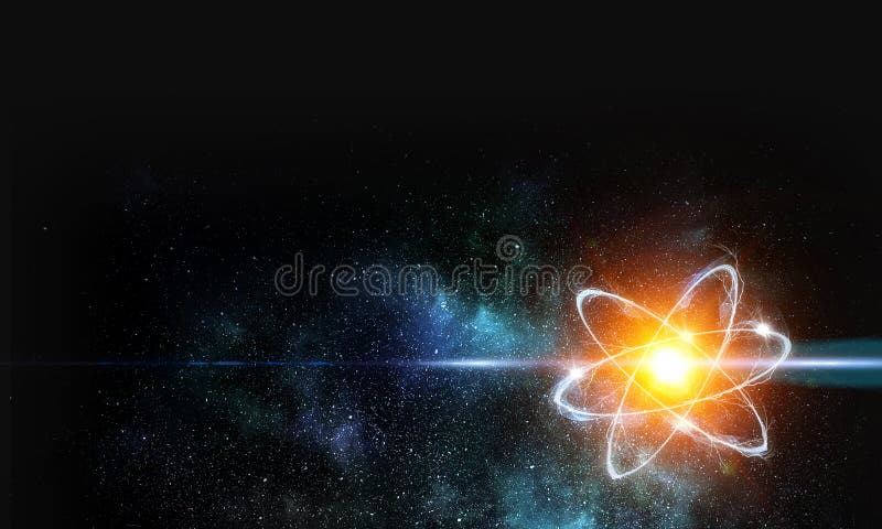 Atom molecule abstract stock photo. Image of space, plasma - 131466408