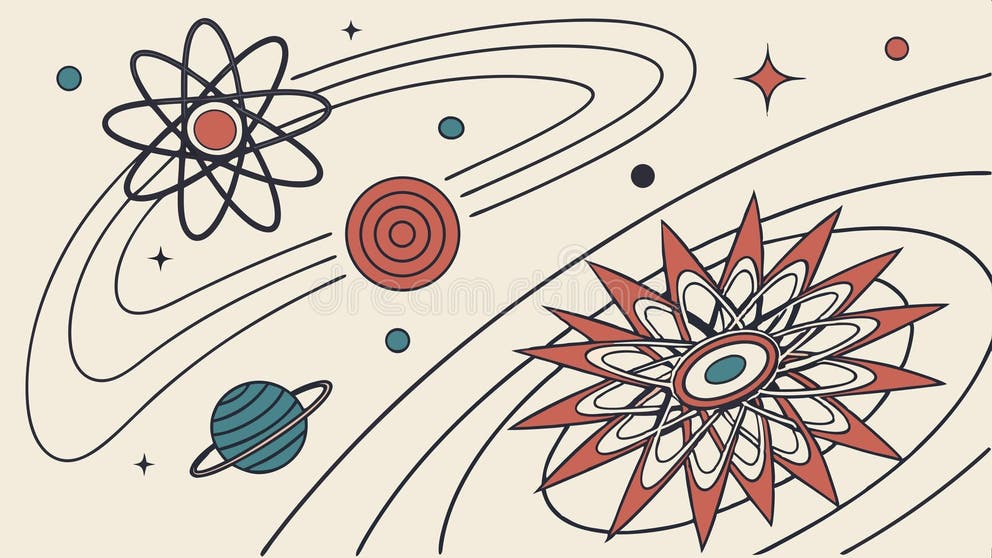 Atom and Space Elements, Science and Cosmos and Futuristic and ...