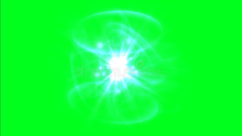 Atom Spinning with Nucleus and Electrons on Green Screen Stock Footage ...