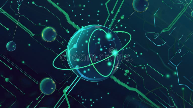 Atom Structure: Central Nucleus Represent the Nucleus As a Solid Sphere ...