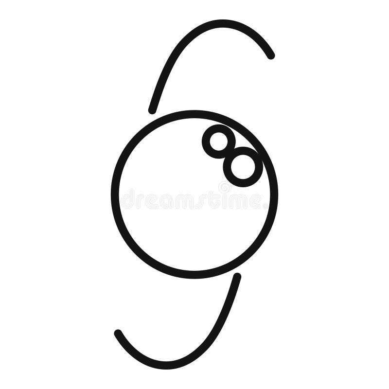 Atom Structure Icon With Electrons Orbiting Around Nucleus Stock