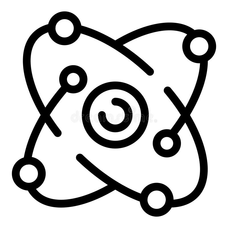 Atom Structure Icon Outline Vector. Lecture Expert Tech Stock ...