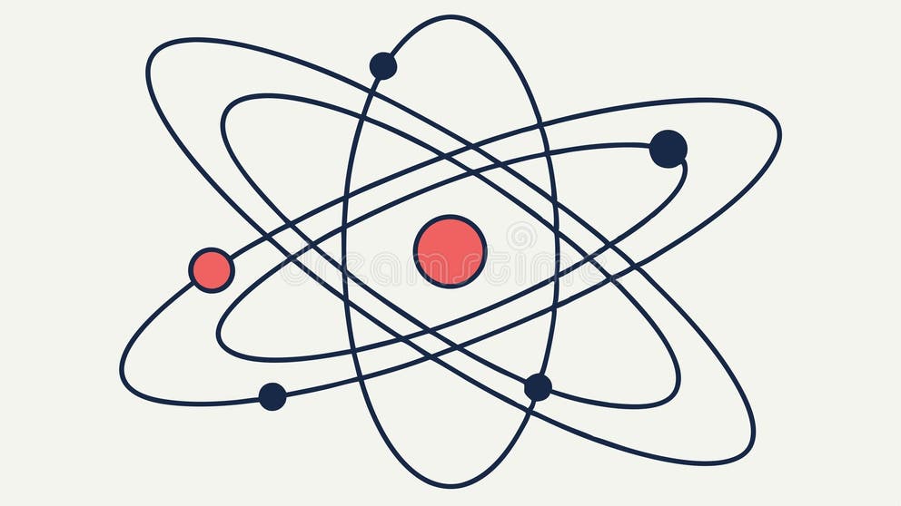 Atom Structure Icon, Science and Physics, Vector Design Generative AI Stock Vector ...