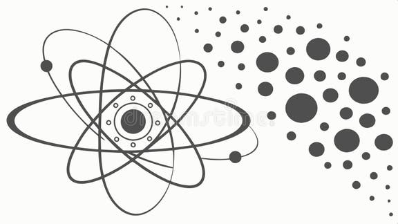 Atom Structure, Science Model and Physics Symbol Vector Design ...