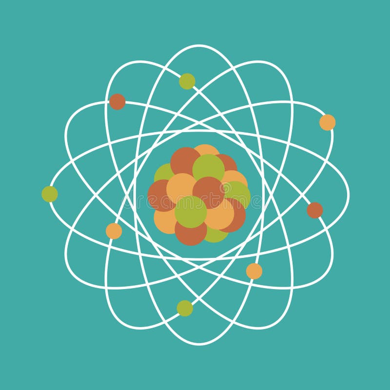Atom Structure. Science Day. Education. Nuclear Stock Vector ...