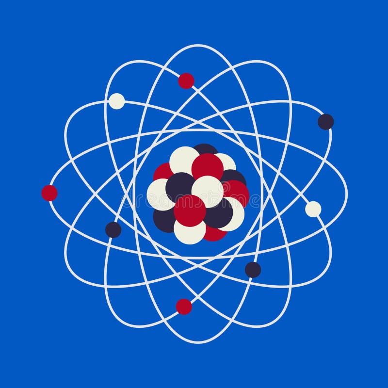 Atom Structure. Science Day. Education. Nuclear Stock Vector ...
