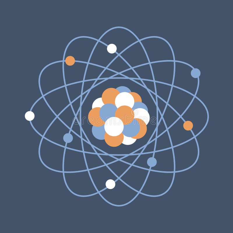 Atom Structure. Science Day. Education. Nuclear Stock Vector ...