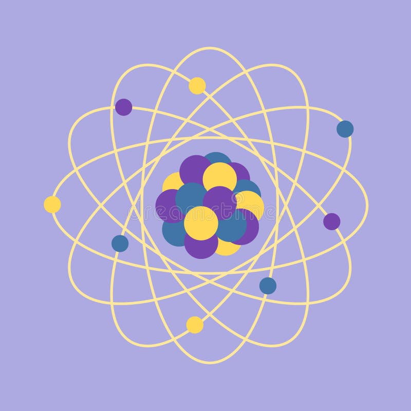 Atom Structure. Science Day. Education. Nuclear Stock Vector ...