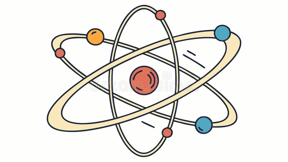 Atom Structure Science Physics Chemistry Research Symbol, Vector Design ...