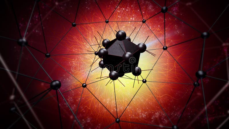 Atom Structure for Technology Stock Illustration - Illustration of ...