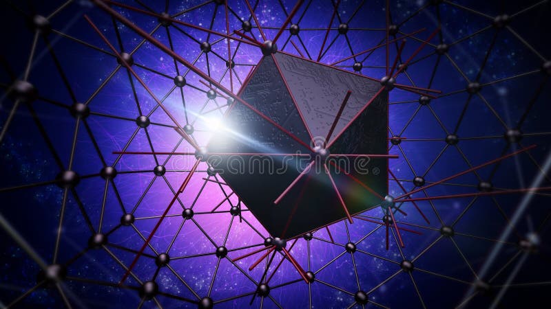 Atom Structure for Technology Stock Illustration - Illustration of ...