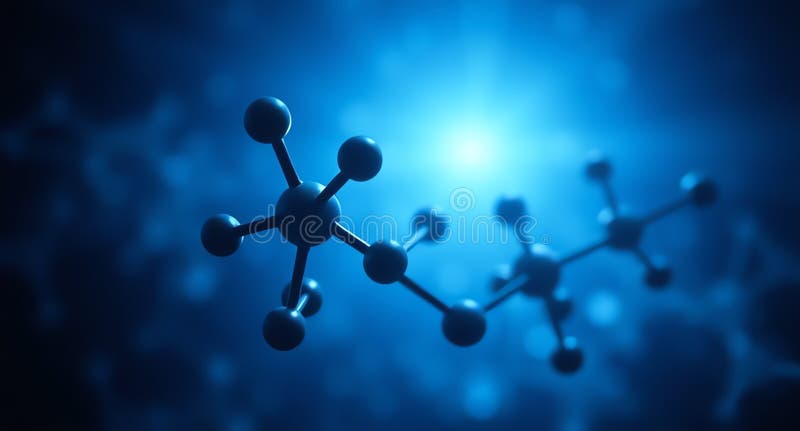 Atom Symbol with Blue Background Science Stock Photo - Image of symbol ...