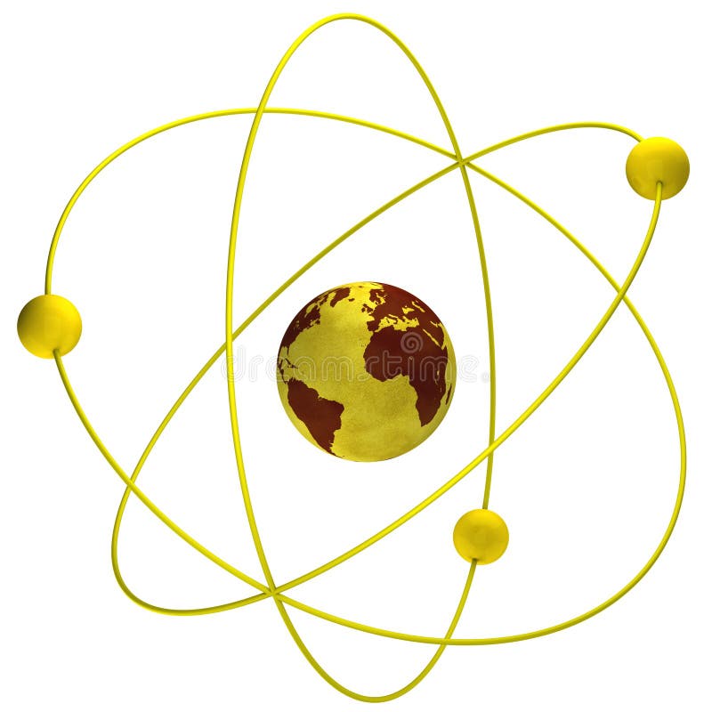 Atom earth stock illustration. Illustration of earth - 19254364