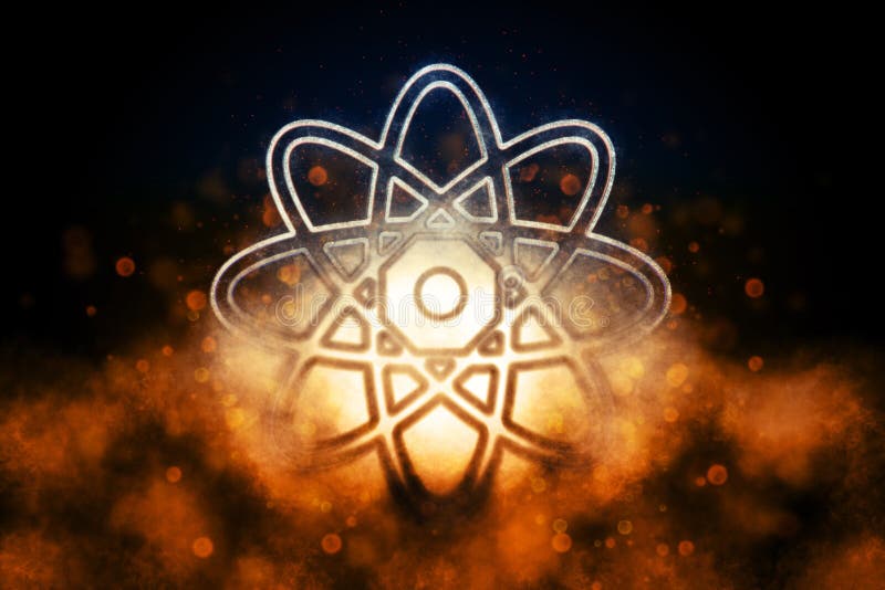 Atom Symbol, Atom Icon, Science Stock Illustration - Illustration of ...