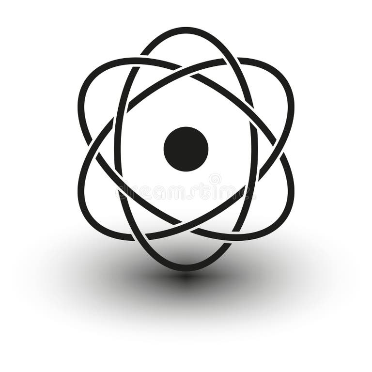 Atom Symbol Icon. Scientific Vector Illustration. Atomic Structure ...