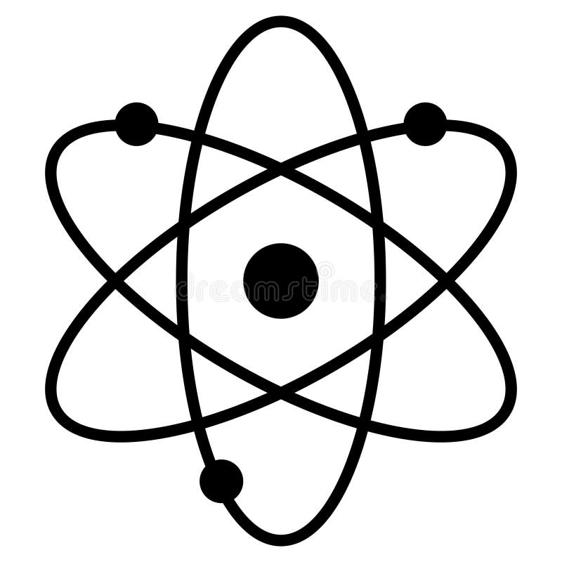 Atom symbol icon stock vector. Illustration of molecular - 318949090
