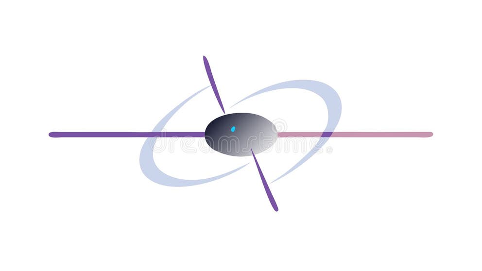 Atom Symbol with Orbiting Electrons Science Physics, Vector Design ...