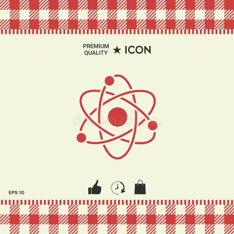 Atom symbol - science icon stock vector. Illustration of sharp - 106424931