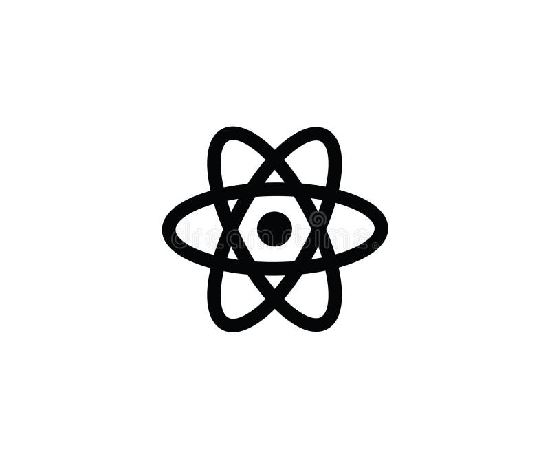 Atom Symbol Science Icon Nuclear Stock Vector - Illustration of ...