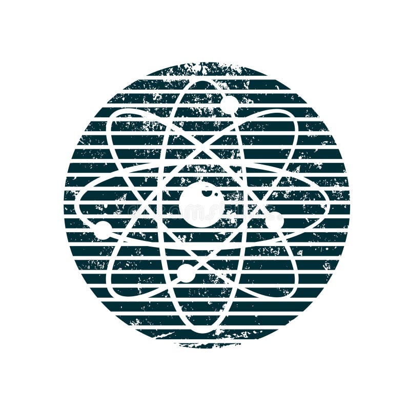 Atom Symbol on White Background Stock Vector - Illustration of icon ...