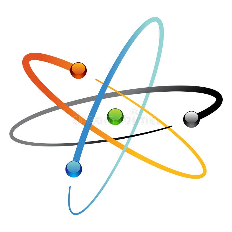 Atom Symbols of Nuclear Energy Icon. Scientific Research and Molecular ...